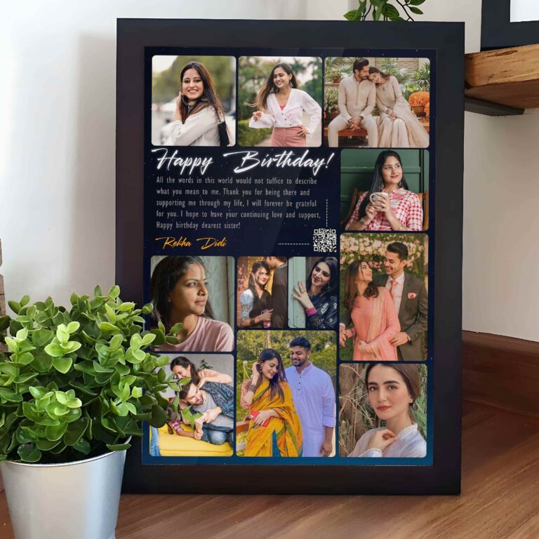 Giftway 6 Photos Collage Frame, Personalised Custom Photo Frame Gift ...