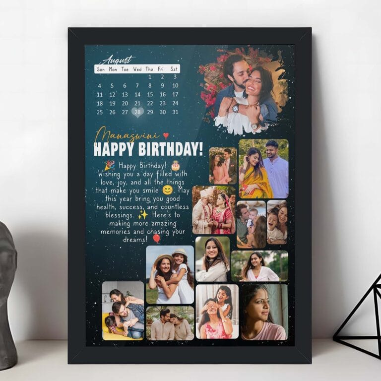 Giftway Latest Calendar Birthday Photo Frame, Personalized 6-13 Images ...